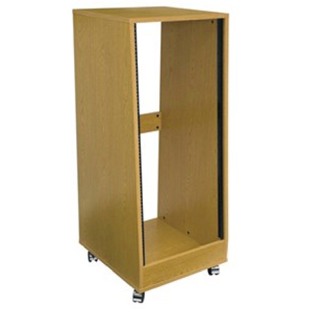 24 Space Sloped Oak Rack with Casters