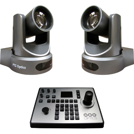 PTZOptics PT30X-SDI-GY-G2 2x PTZ Camera Kit with JOY-G4 PTZ Joystick ...