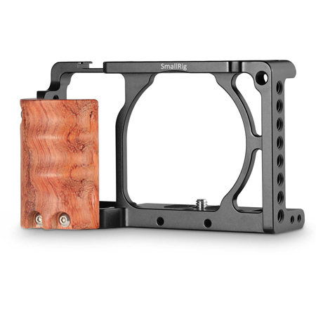 SmallRig 2082 Cage with Wooden Handgrip for Sony A6000/A6300