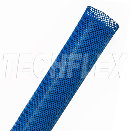 Techflex PTN1.00 1-Inch Flexo PET Expandable Tubing - Neon Blue - 250-Foot