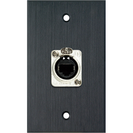 My Custom Shop WPBA-1165 1-Gang Black Anodized Wall Plate w/ 1 NEUTRIK ...