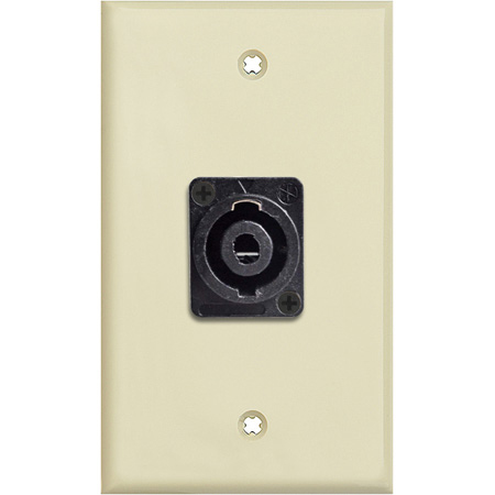 My Custom Shop 1-Gang Ivory Lexan Wall Plate w/ One 4-Pole speakON Male ...