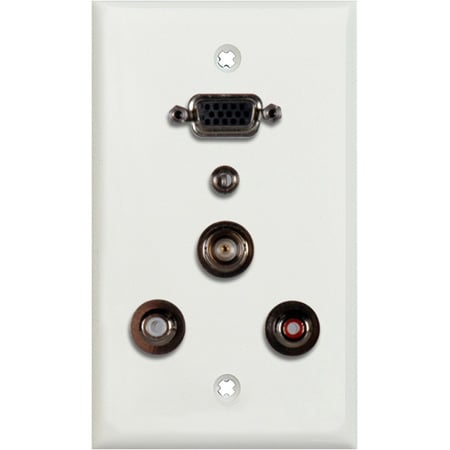 My Custom Shop 1-Gang White Lexan Wall Plate w/ 15-Pin HD Female Barrel ...
