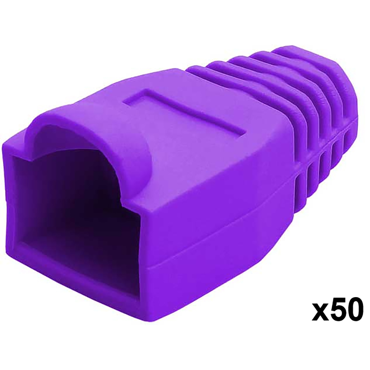 CAT5 Snagless Round Boot for 8-Conductor RJ45 Modular Plugs - Purple ...