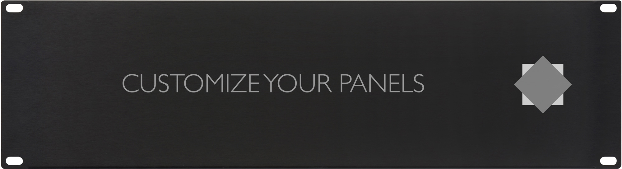 Connectronics ADPAN-3 3RU Custom Engraved Logo Rack Panel