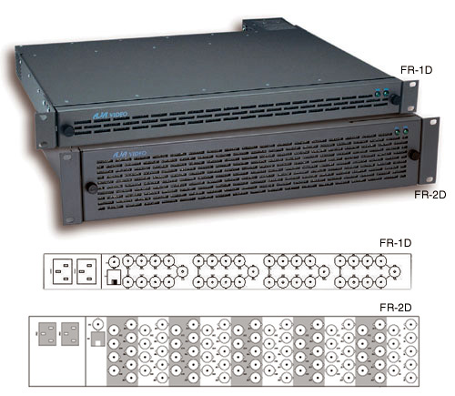 AJA FR2D 2RU 10-Slot Frame 100W Forced Air Cooling Dual Power Supply