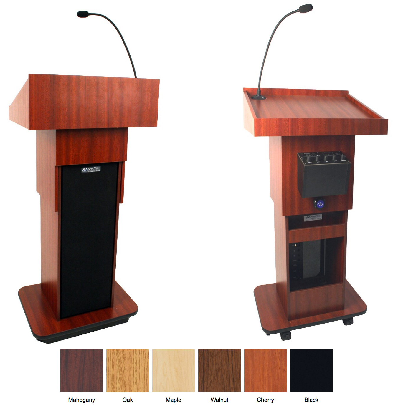 AmpliVox S505aA-MP Executive Adjustable Column Lectern - Wired Sound ...
