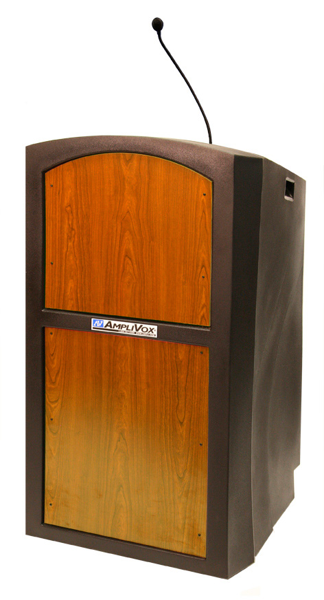 Amplivox ST3250-MO Pinnacle Sound Ready Full Height Lectern w/ Medium ...