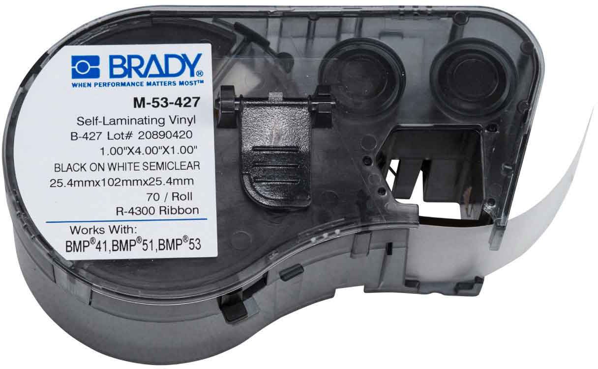 Brady M-53-427 M Series B427 Label Maker Cartridge - White