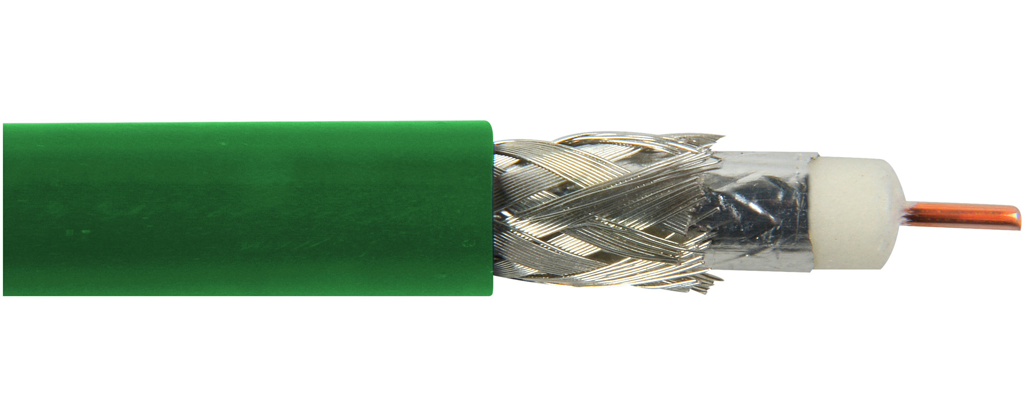 Belden 1694A N3U5000 CM Rated 3G-SDI RG6 Digital Coaxial Cable - Green ...