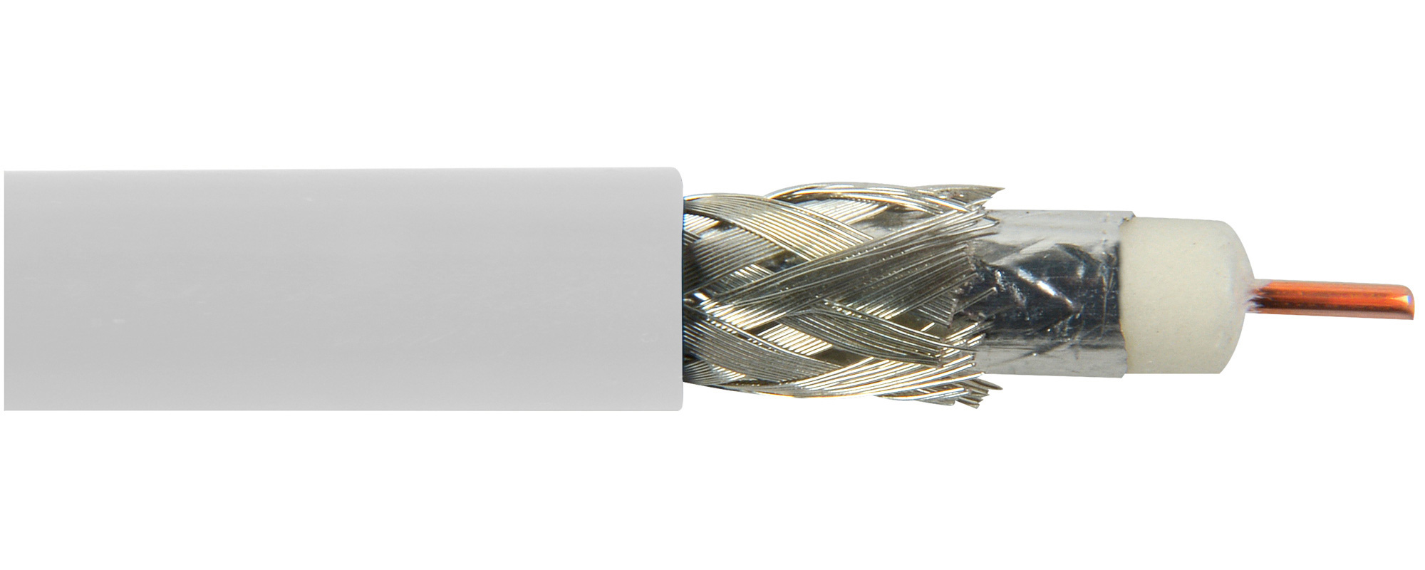 Belden 1694A CM Rated 3G-SDI RG6 Digital Coaxial Cable - White - 500 Foot
