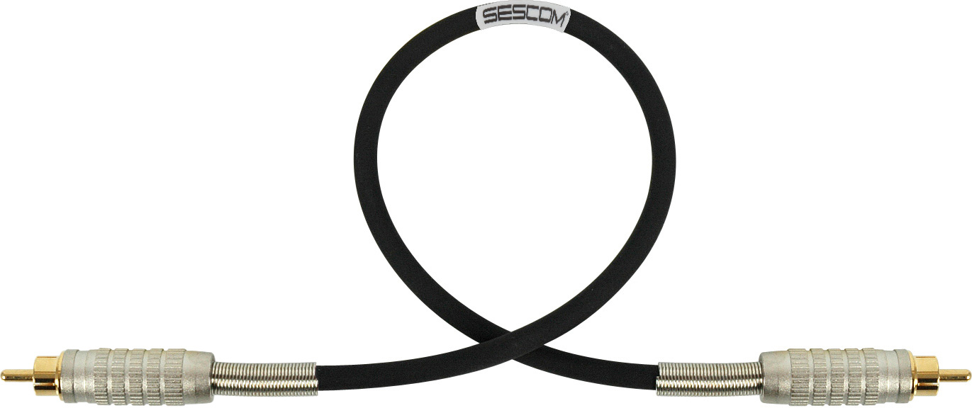 Sescom Audio Cable Belden Star Quad RCA Male to RCA Male Black - 3 Foot