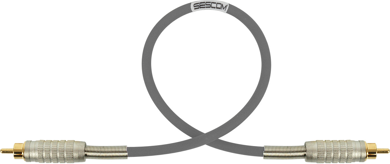 Sescom Audio Cable Belden Star Quad RCA Male to RCA Male Gray - 3 Foot