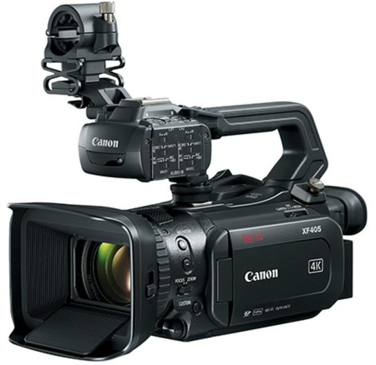 Canon XF405 HD Camcorder Kit - Lens Hood with BP-828 Li-Ion Battery ...