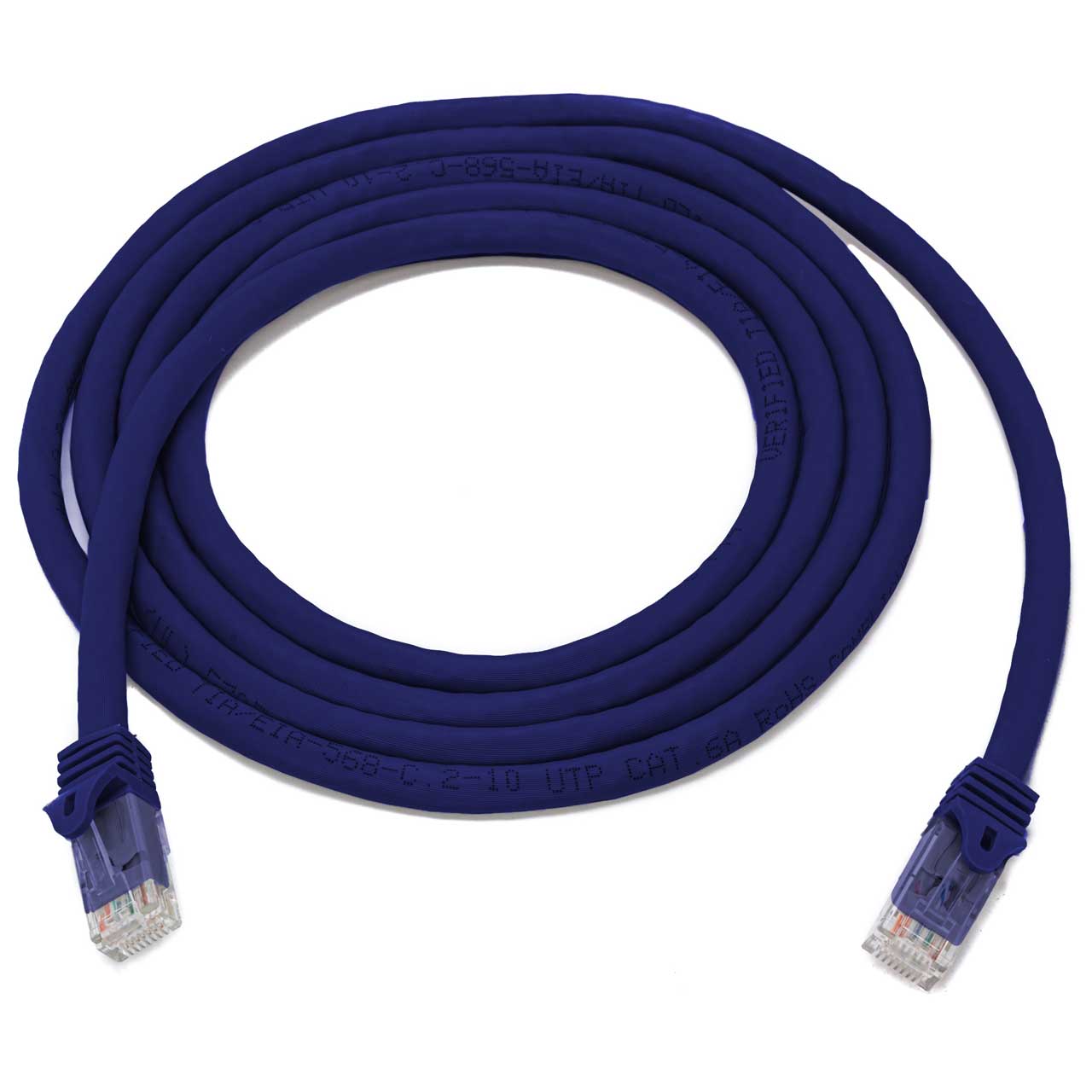 Connectronics CAT6A Snagless Molded 600MHz UTP 10 Gigabit Ethernet Patch Cable - 50 Foot - Purple