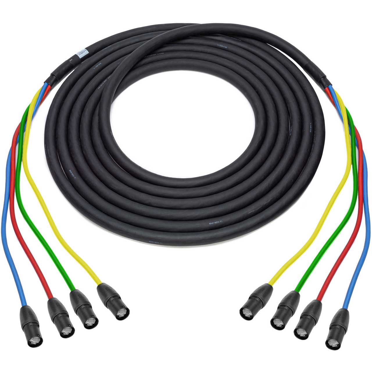 Laird CAT6AXTRM4EE-025 4 Channel Cat6A Tactical Cable with RJ45 ...