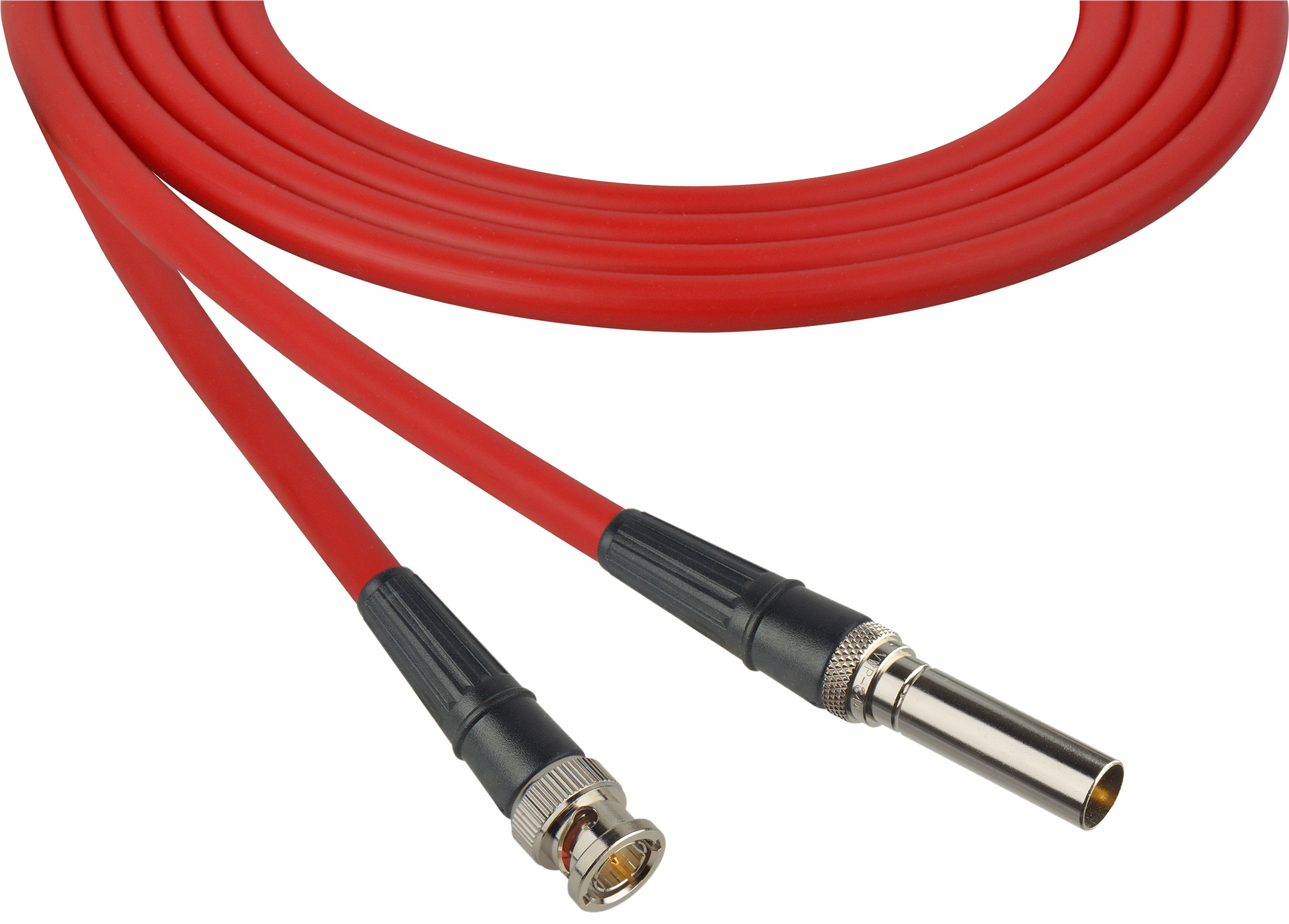 Laird Canare L-4CFB 75 Ohm Patch Plug to BNC Video Patch Cable - 2 Foot Red