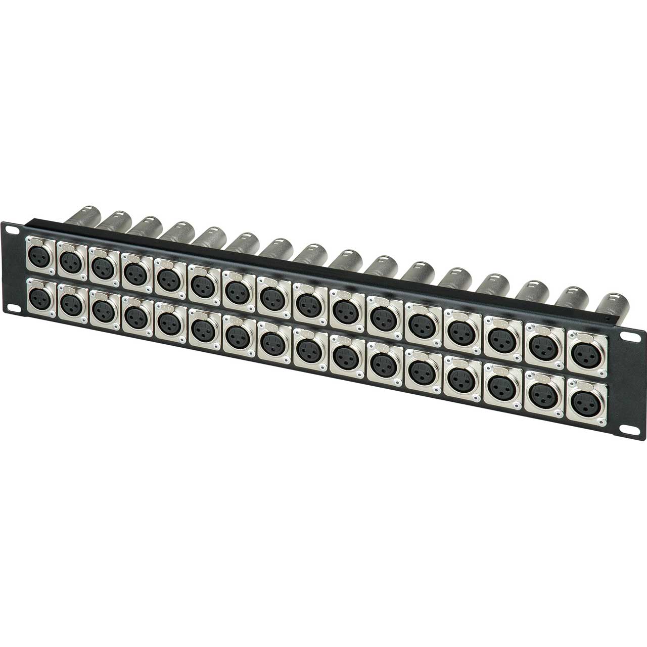 My Custom Shop XLR Feedthrough 2RU Patch Panel 32-F Front / 32-M Rear