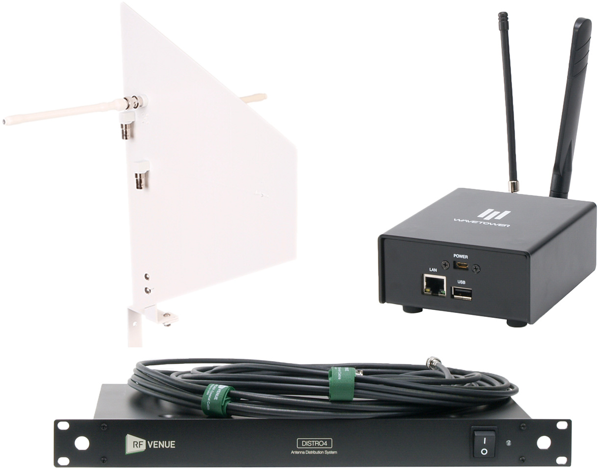 RF Venue DFINWDISTRO4-WAVE Diversity Fin White DISTRO4 Package with ...