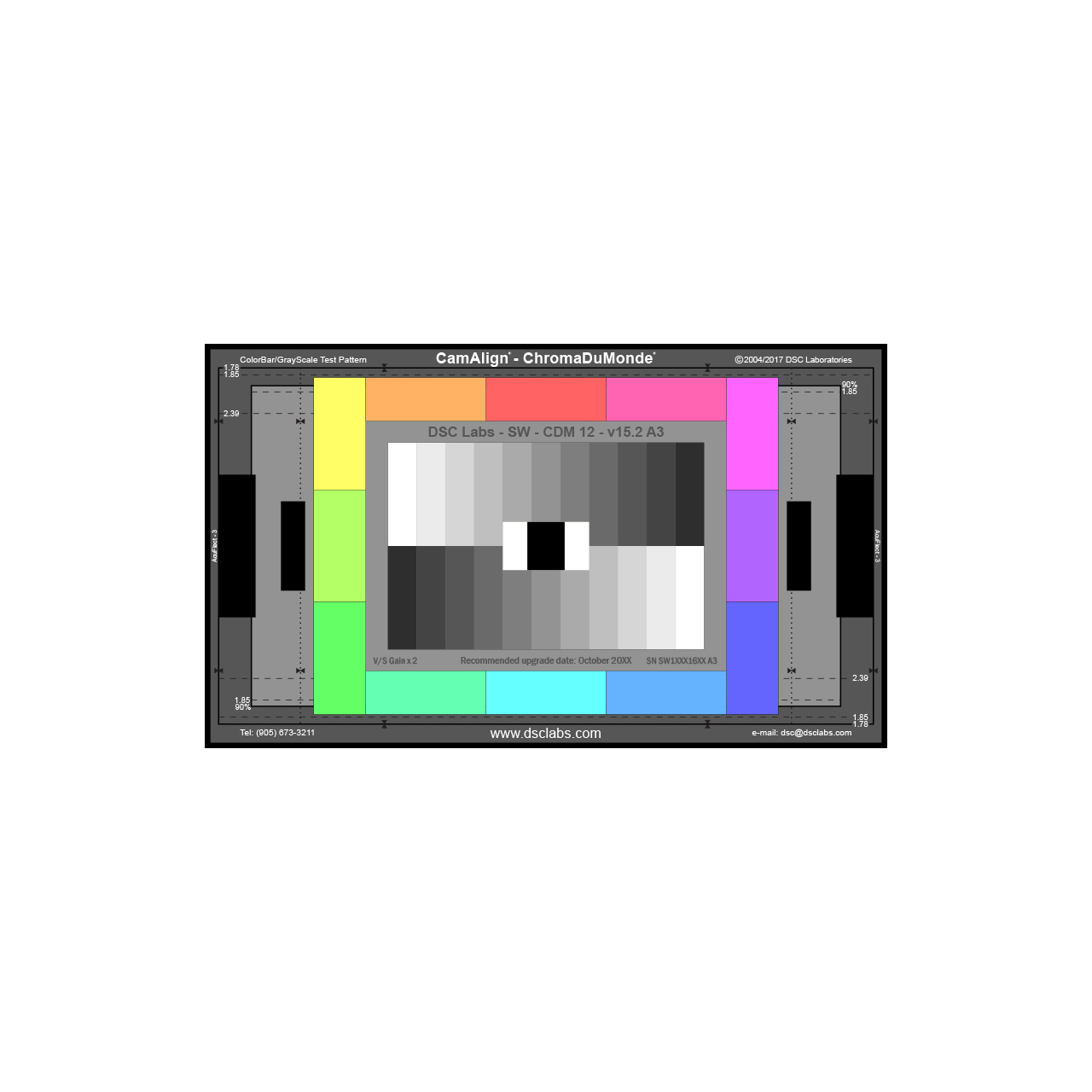 DSC Labs SW20-CDM12R ChromaDuMonde 12R Color Chart with Resolution ...