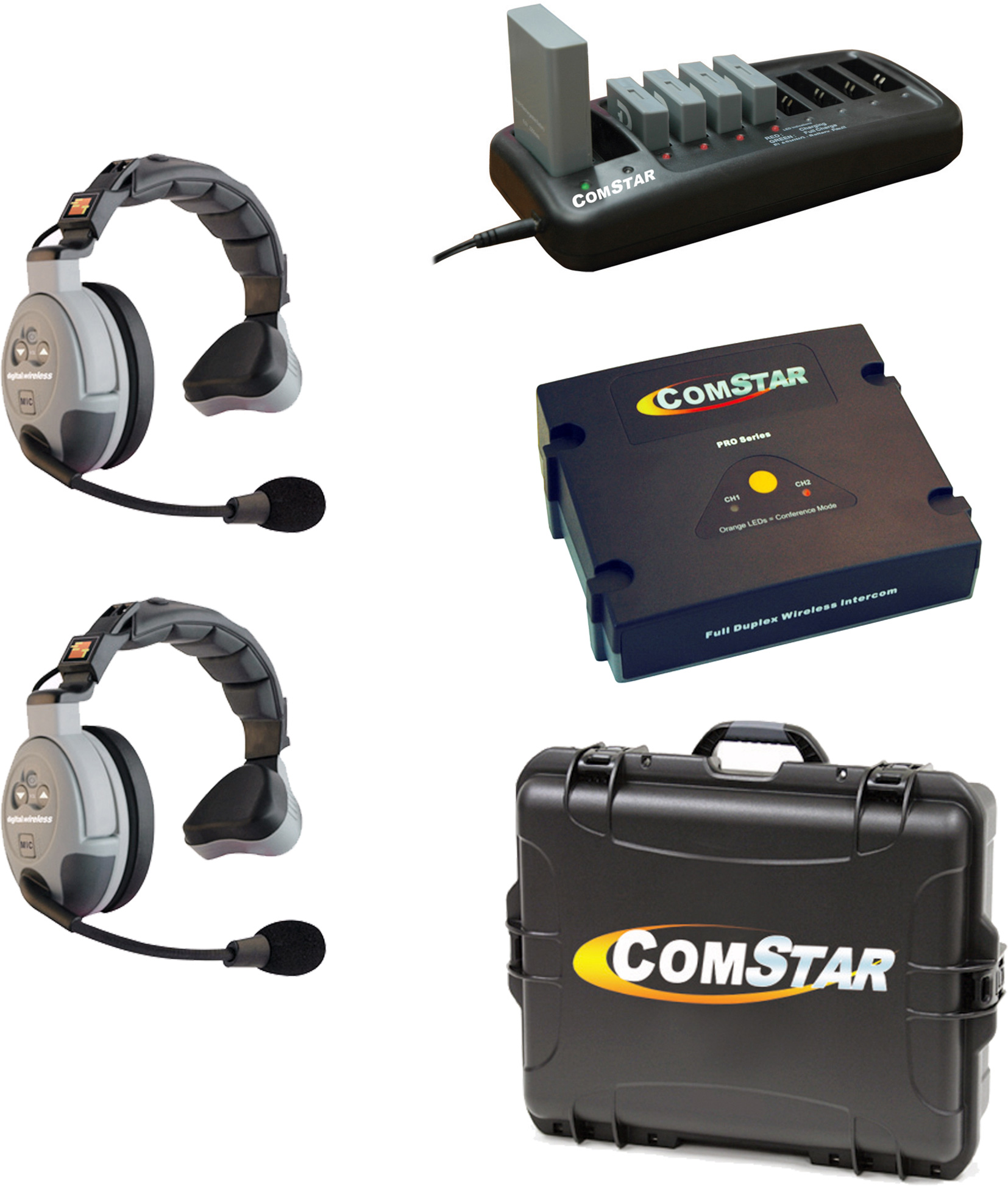 Eartec Comstar XT-2 Complete 2 Person System