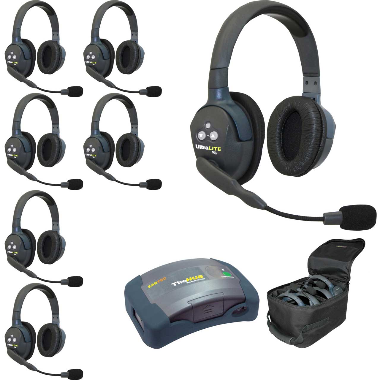 Eartec HUB7D HUB w/UltraLITE - Full Duplex Wireless Headset Intercom ...