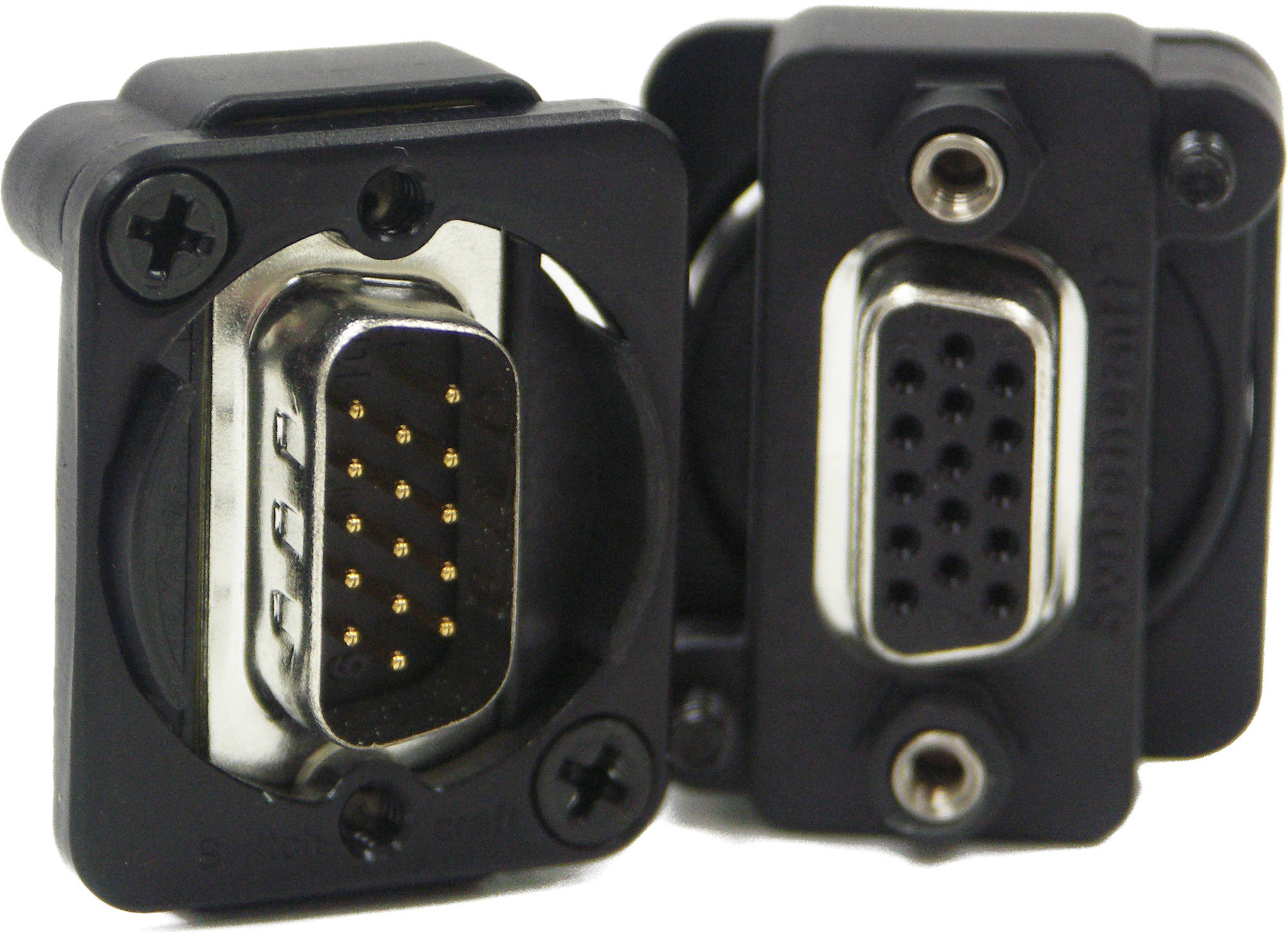 Switchcraft EHHD15MFB 15-Pin HD Dsub Connectors Male to Female (Black)