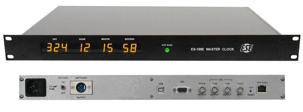 ESE ES-188E NTP Referenced Master Clock/Time Code Generator