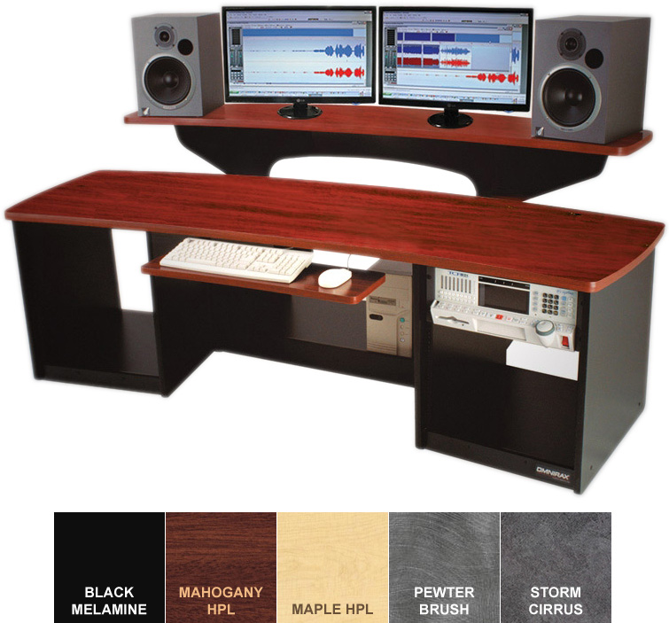 Omnirax Force 24 Audio Video Workstation (Pewter Brush)