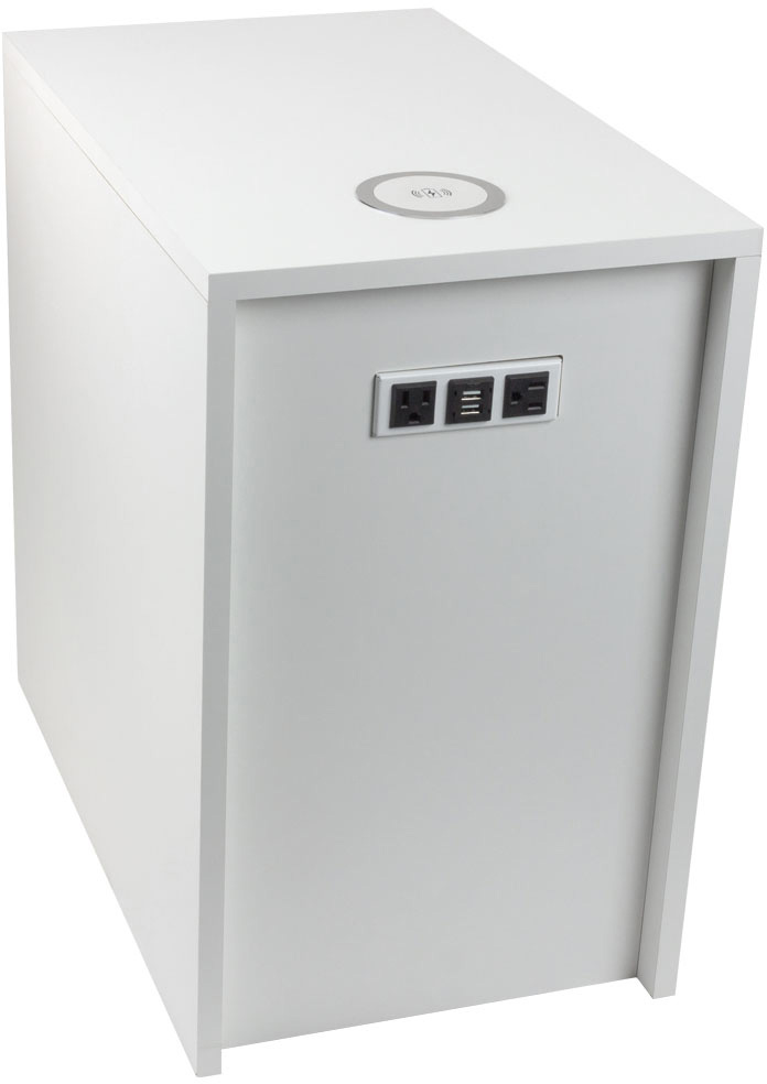 FSR HBM-SM-WHT 22 Inch x13 Inch Box with AC USB Charger and TC-WC1 Qi ...