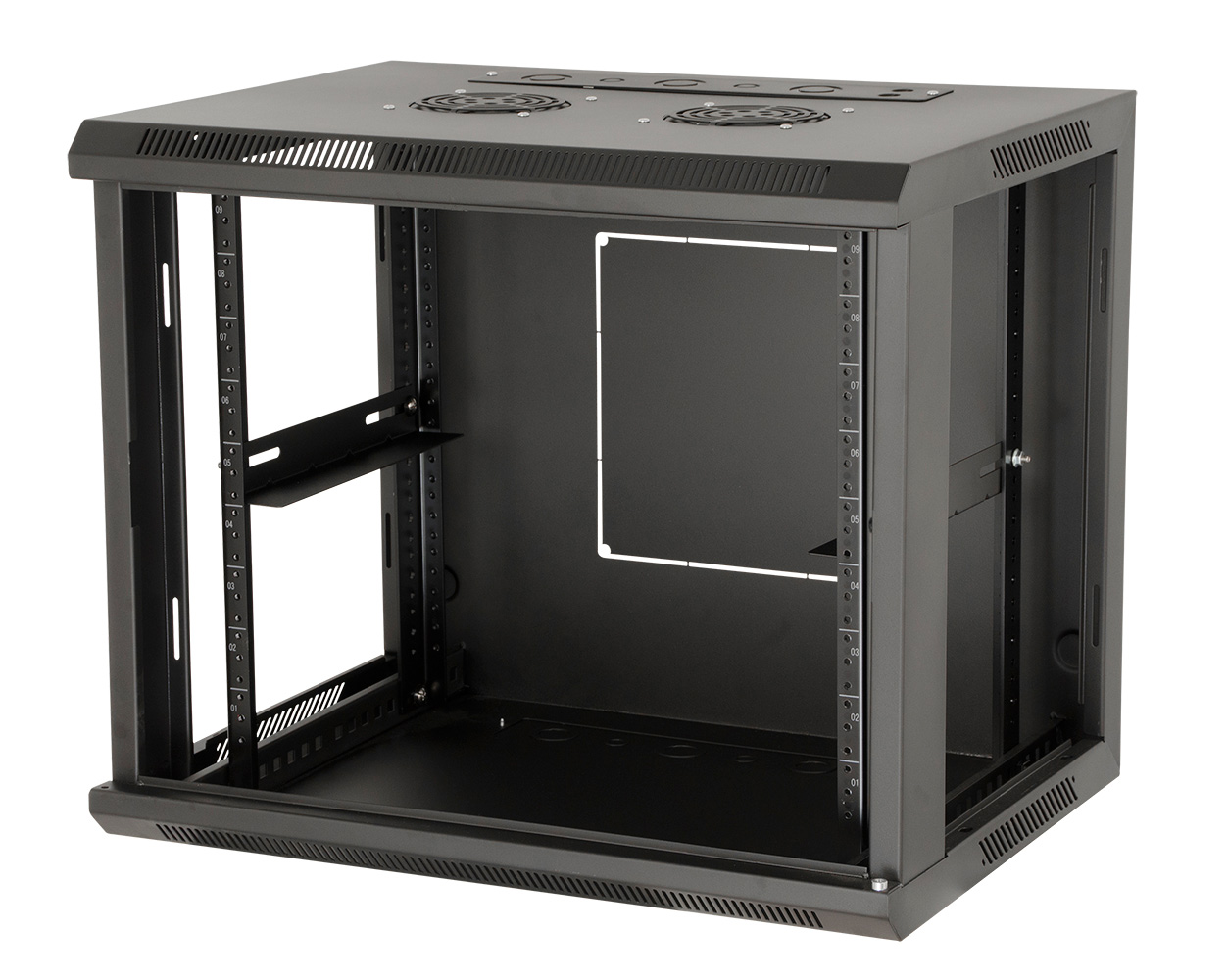 Gator GRW1009508 Fixed Wall Rack - 9U 17 Inch Deep - Steel Door