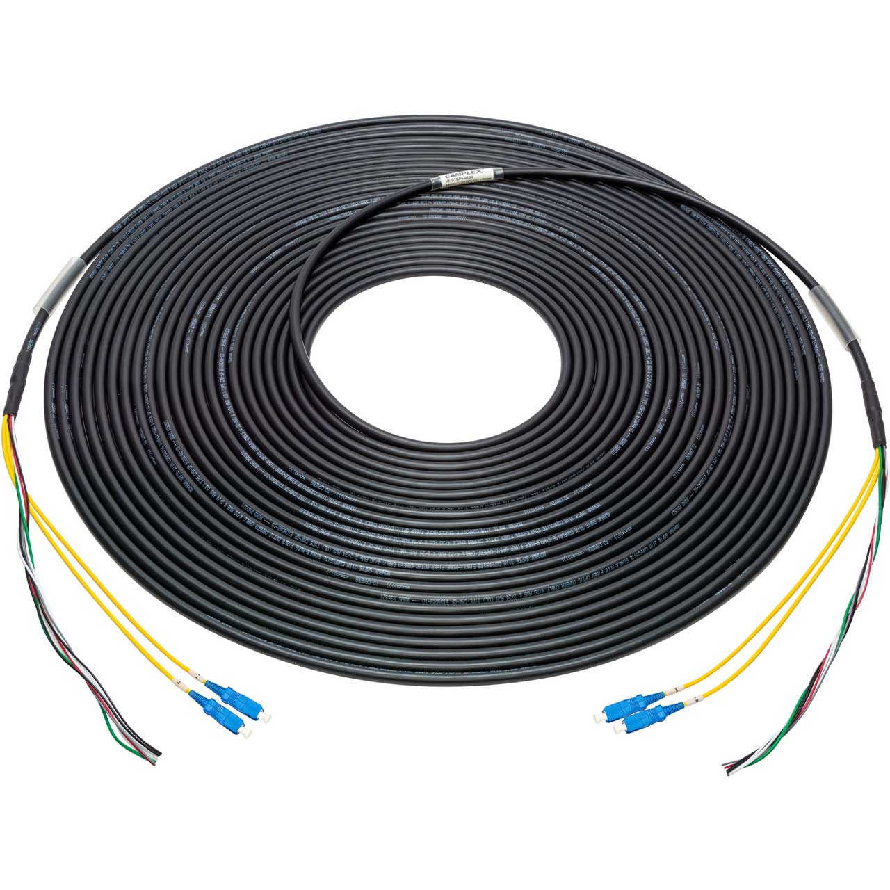 Camplex HF-SCBP4 SMPTE Cable with Dual SC Fiber and Blunt Power Leads ...