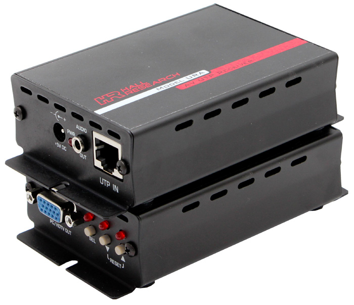 Hall Technologies UTP (CAT5) VGA/Audio Receiver with Long Cable ...
