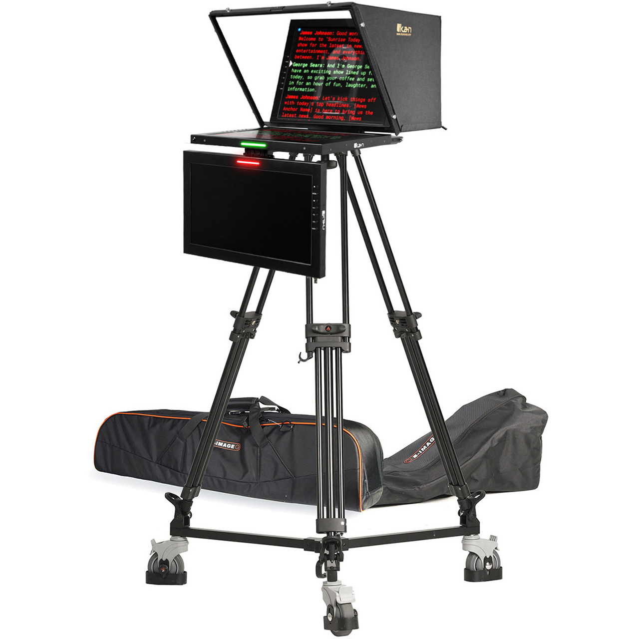 Ikan PT419-PTZ-TM-TRIPOD 19-Inch 4:3 HDMI/SDI PTZ Teleprompter with 16: ...