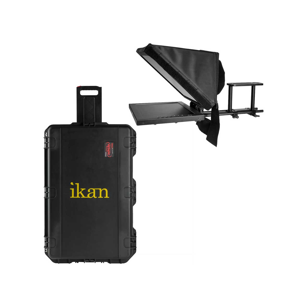 ikan PT3500TK 15 Inch Teleprompter with Rolling Hard Case Travel Kit
