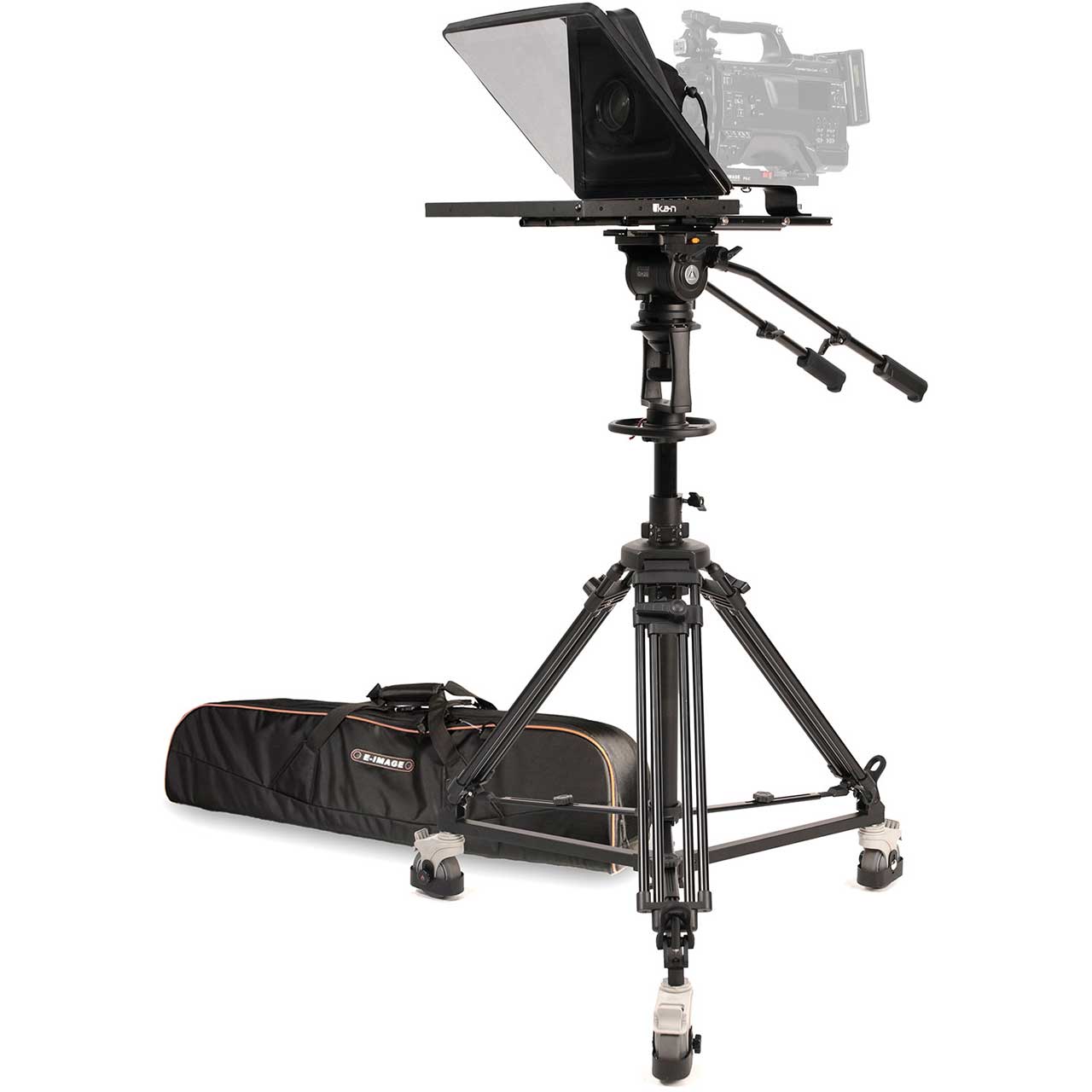ikan PT4500-PEDESTAL 15-Inch Turnkey Teleprompter with Pedestal and Dolly