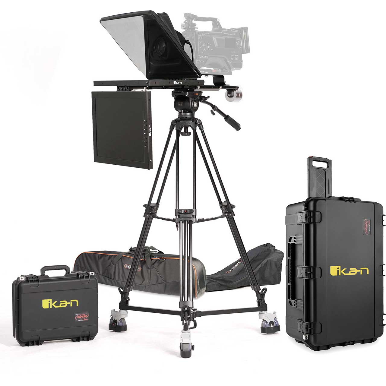 ikan PT4500-TM-TRIPOD-TK 15-Inch Turnkey Teleprompter Kit with Tripod ...