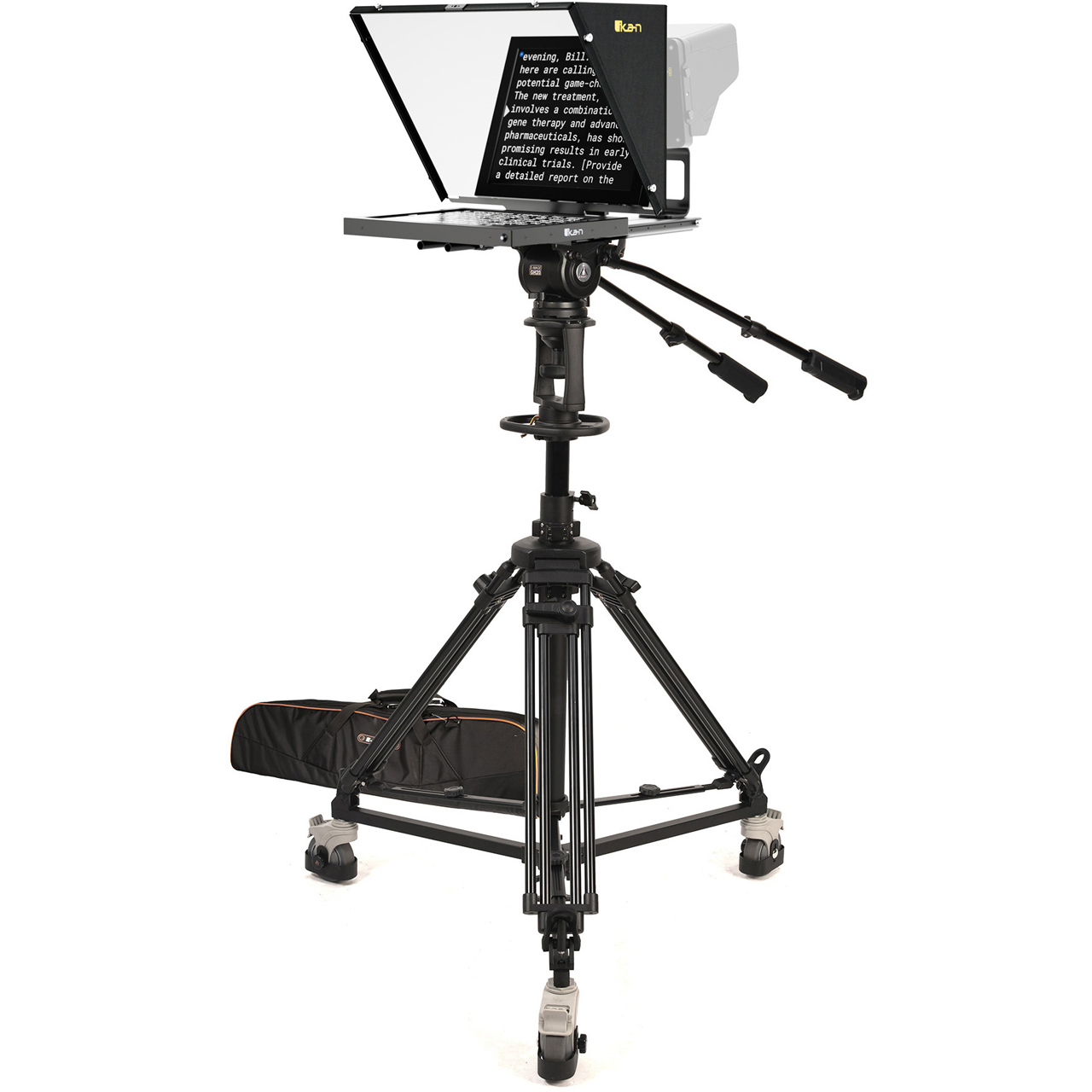 Ikan PT4500-V3-PEDESTAL 15 Inch Teleprompter with Pedestal and Dolly ...