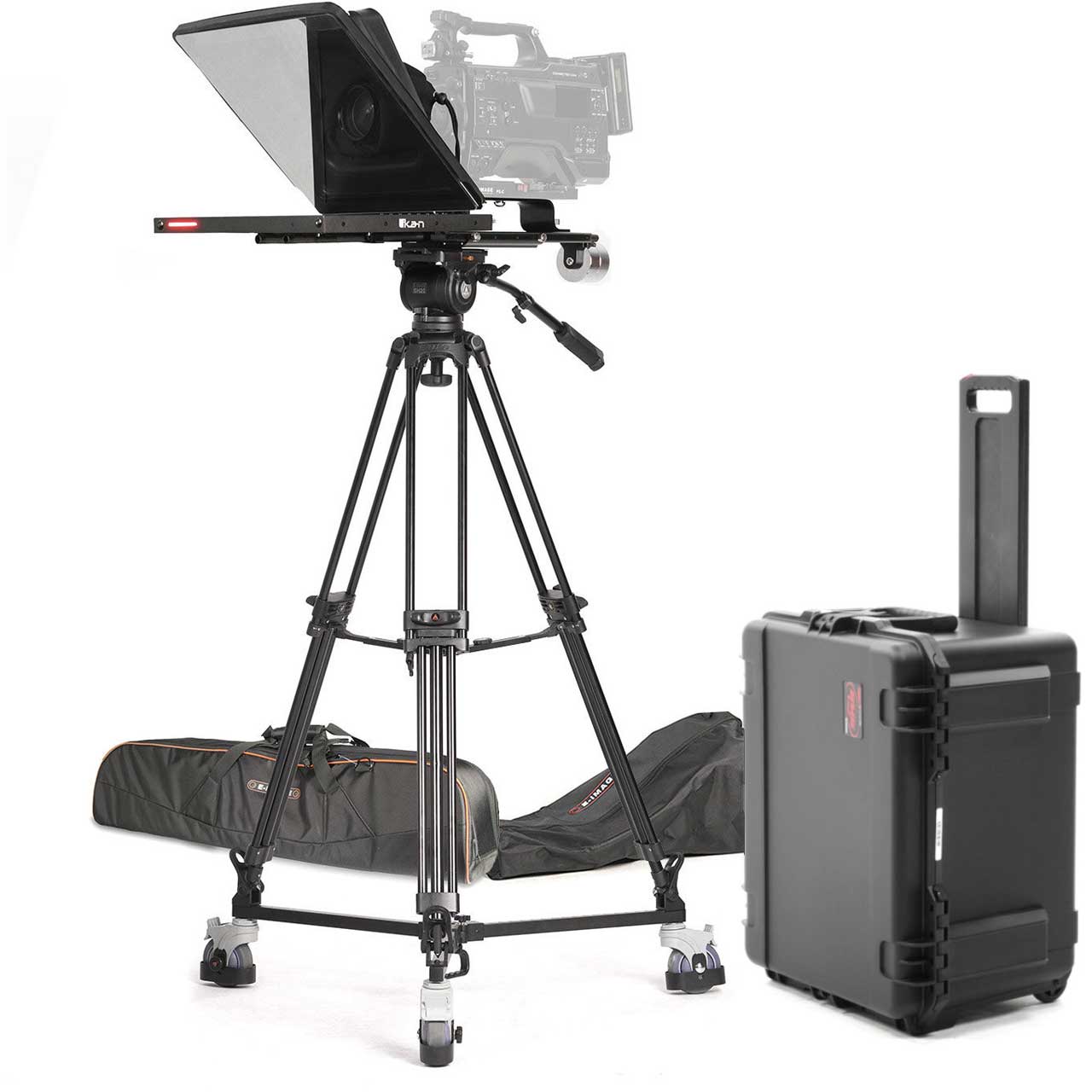 Ikan PT4500W-TRIPOD-TK 15in Widescreen Turn-Key Teleprompter System w ...