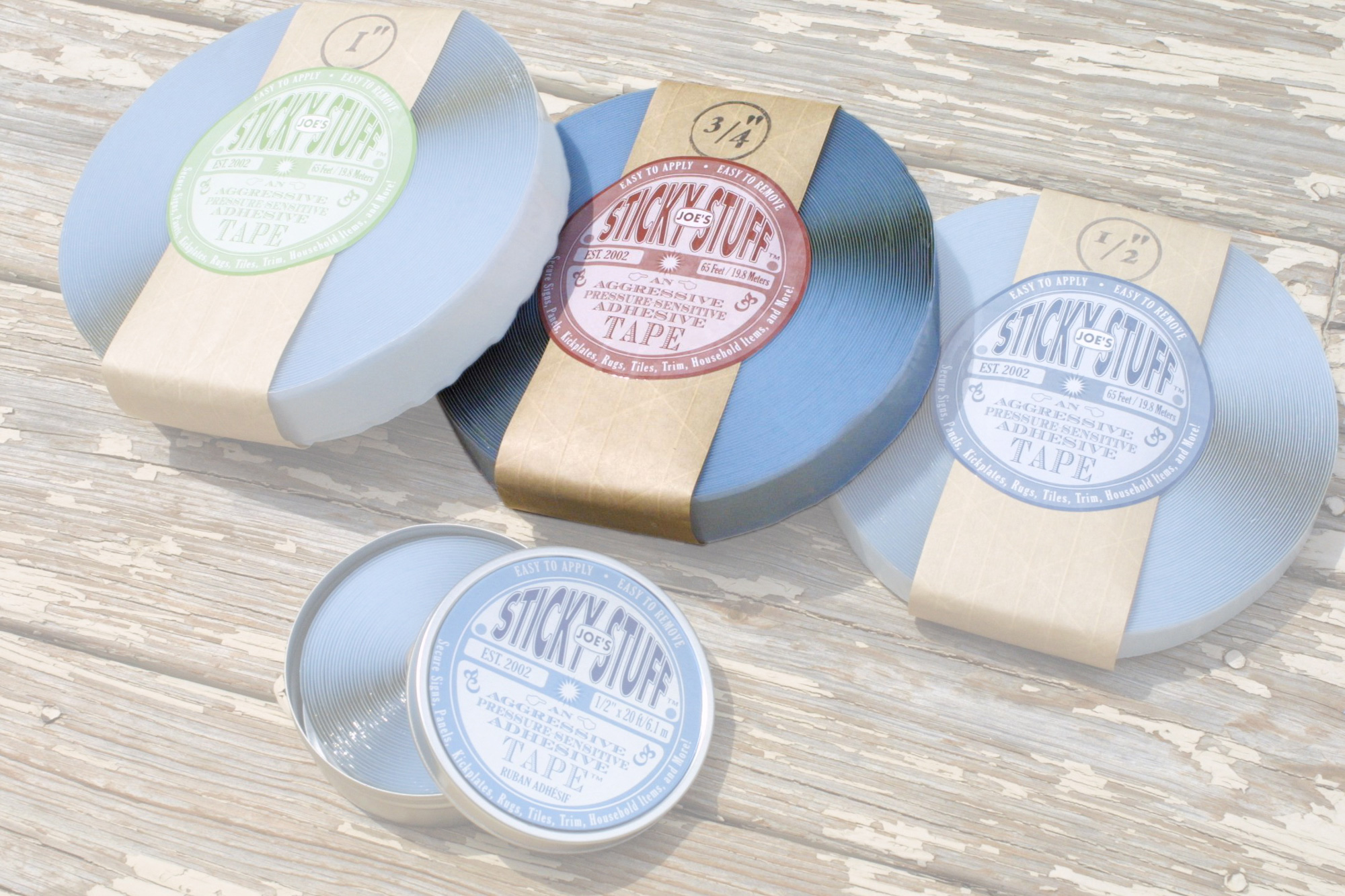 Joes Sticky Stuff Rust Label 3/4 in x 65ft Roll Clear Butyl Tape