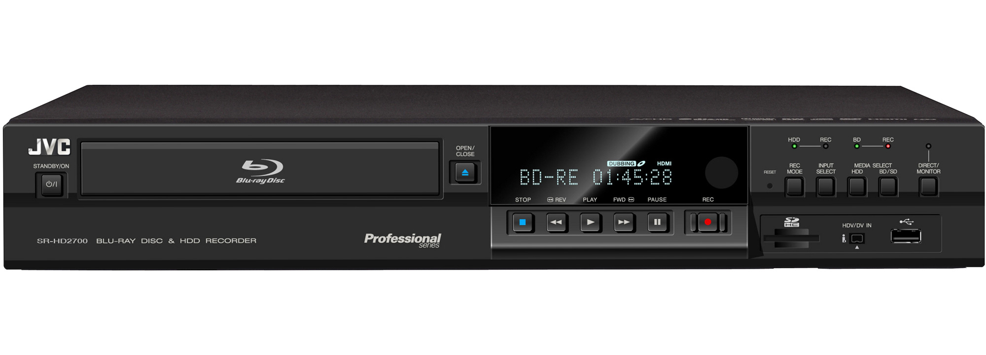 JVC SR-HD2700US BluRay Disc & HDD Recorder with HDSDI