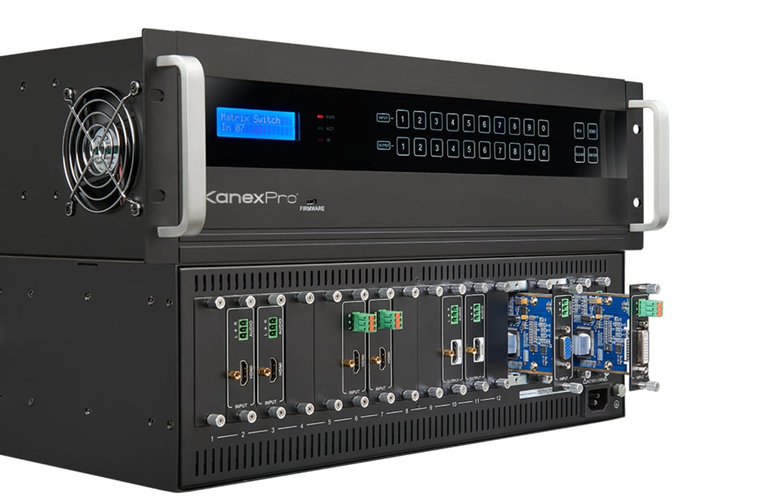 KanexPro FLEX-MMX16 4K Flexible 16 Input / Output Seamless Matrix Switcher