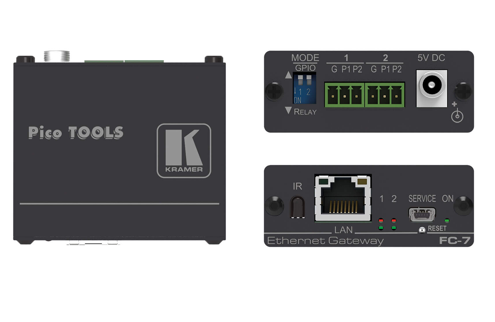 Kramer Control FC-7 2-Port Multi-Function GPIO/Relay Control Gateway