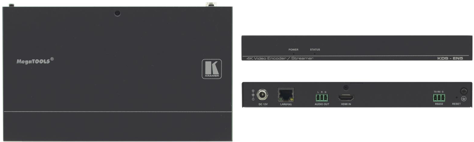 Kramer KDS-EN5 4K60 4:2:0 H.264 Video Encoder Supporting PoE and Video Wall