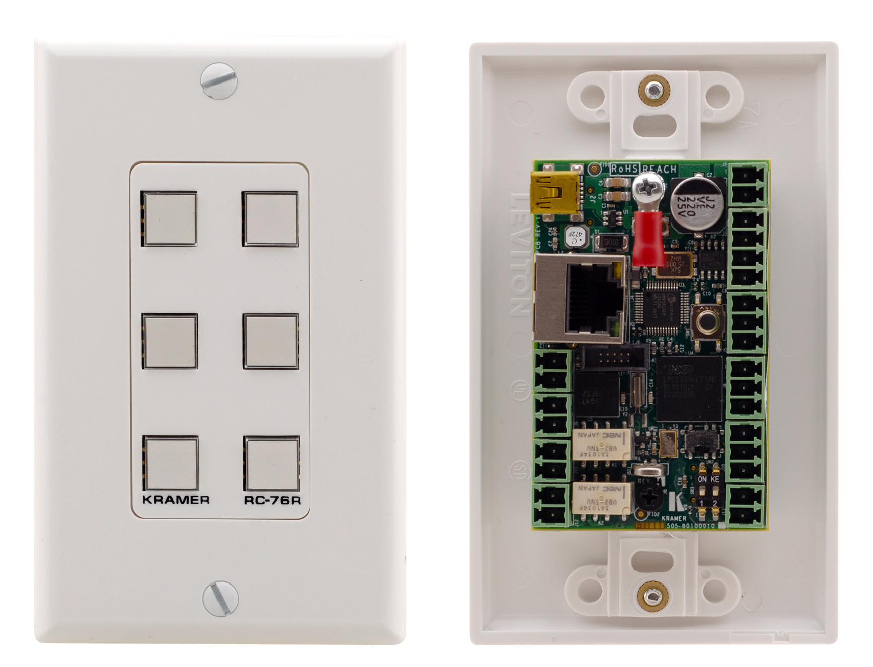 Kramer Control RC-76R 6-button Ethernet and KNETControl Keypad