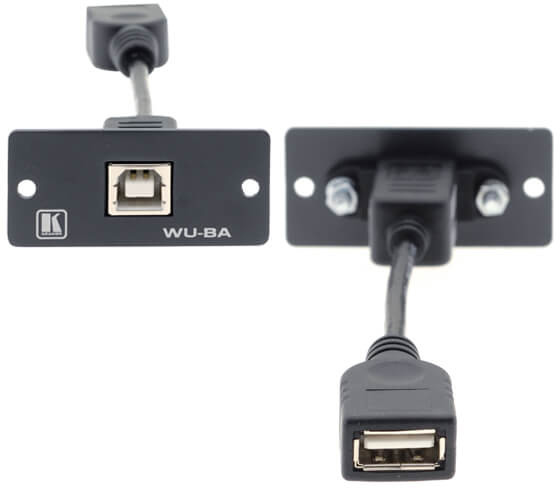 Kramer WU-BA-GY Wall Plate Insert - USB Wall Plate Insert (B/A) - Gray