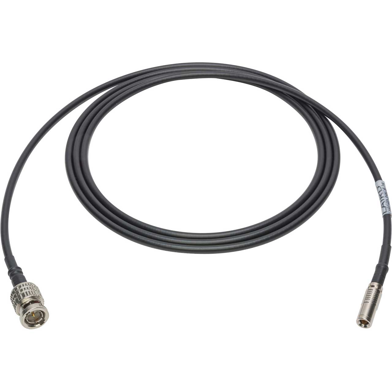 Laird L25CHD-DIN-B Mini-RG59 Ultra Slim 12G-SDI Cable with Canare DIN 1.0/2.3 to 75Ohm BNC ...