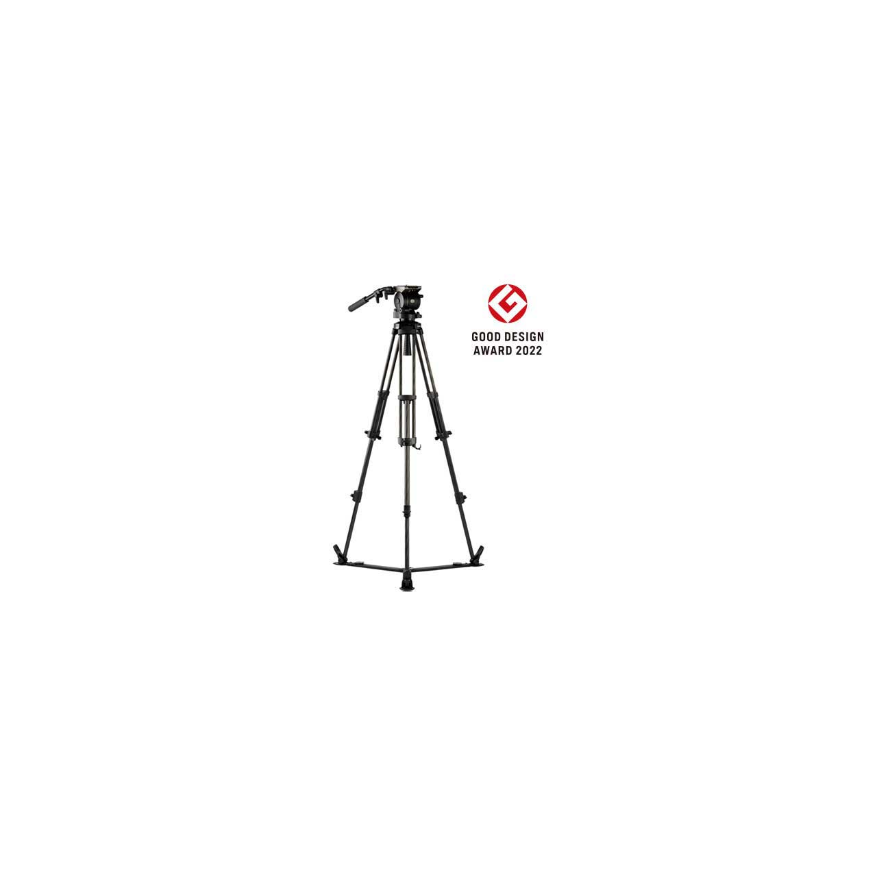Libec HS-150C Tripod System with Floor Spreader - Carbon Pipe