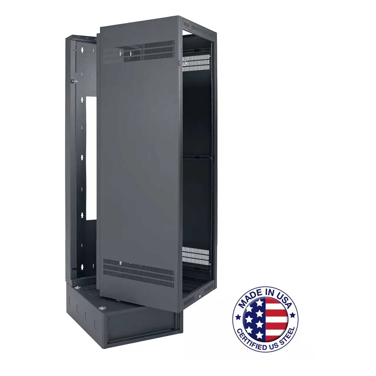 Lowell LWBR-4032 40RU Wall-Rack With 4RU Support Base / 32 Inch Deep