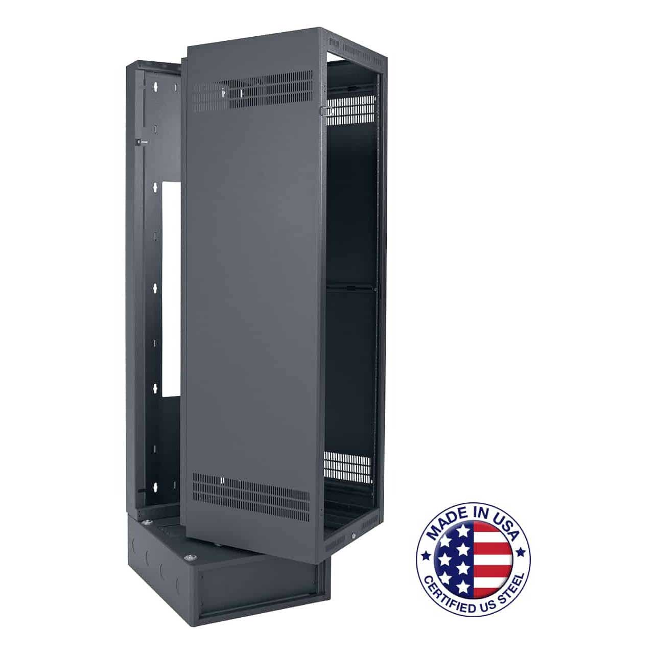 Lowell LWBR-4428 44RU Wall-Rack With 4RU Support Base / 28 Inch Deep